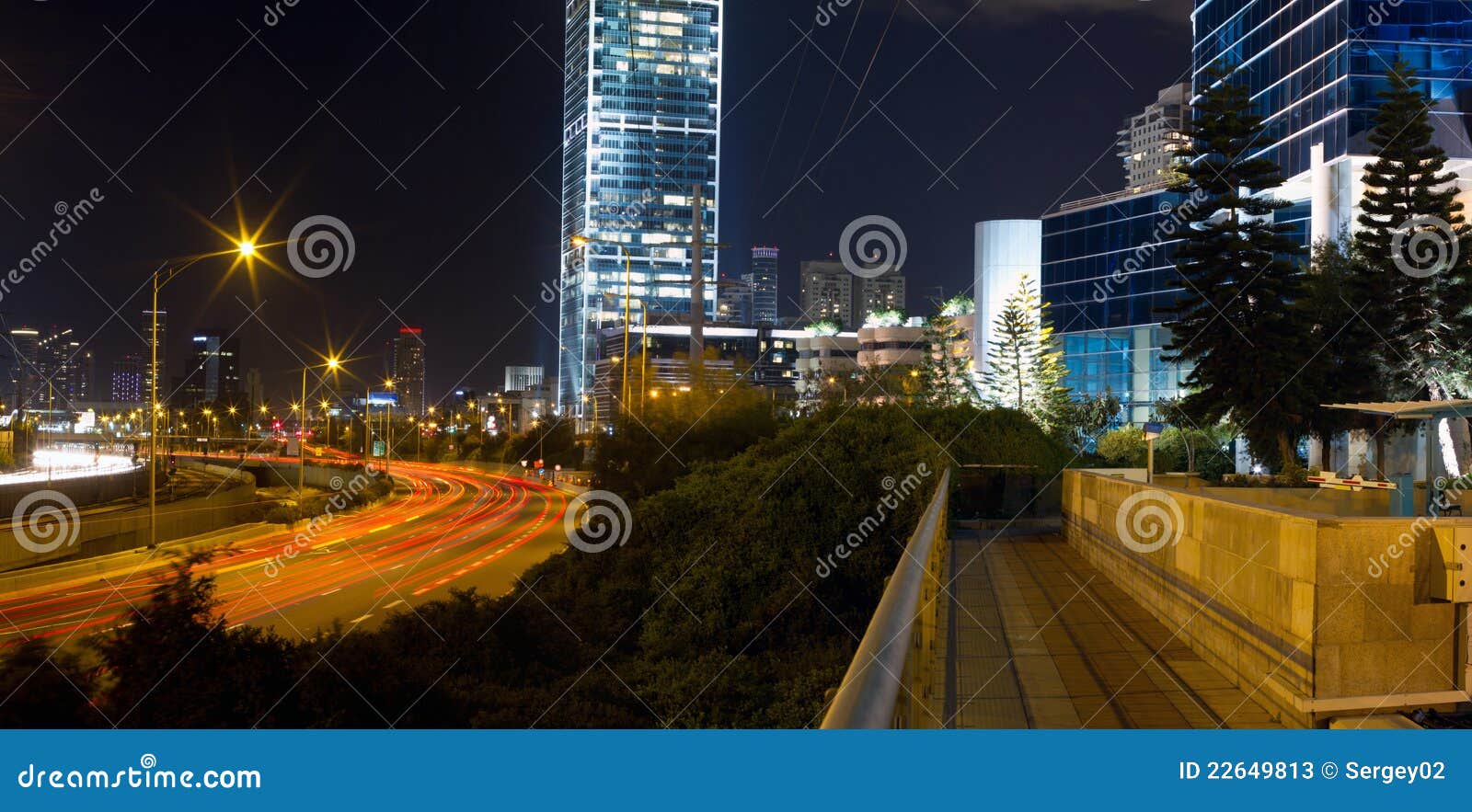 Tel Aviv at night stock image. Image of dark, downtown - 22649813