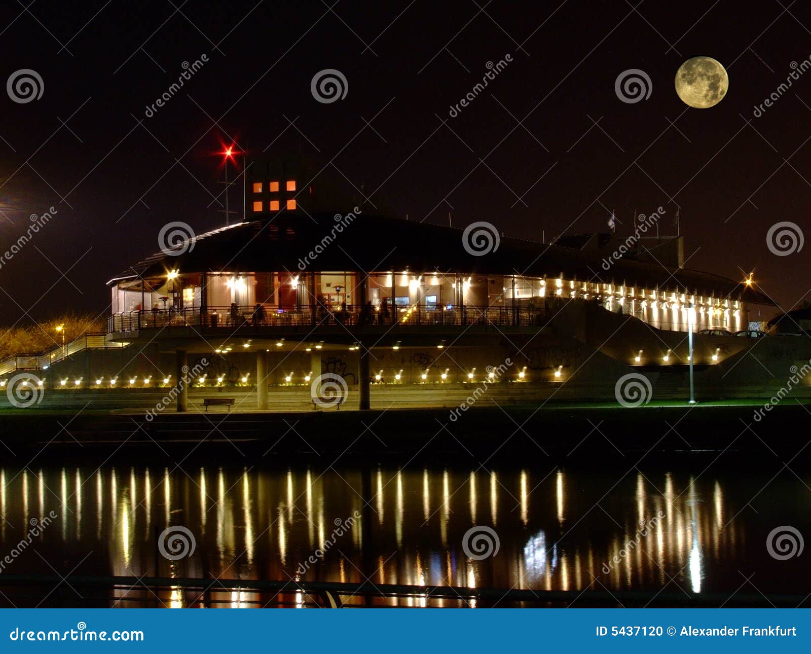 Tel-aviv at night stock photo. Image of trade, restaurant - 5437120