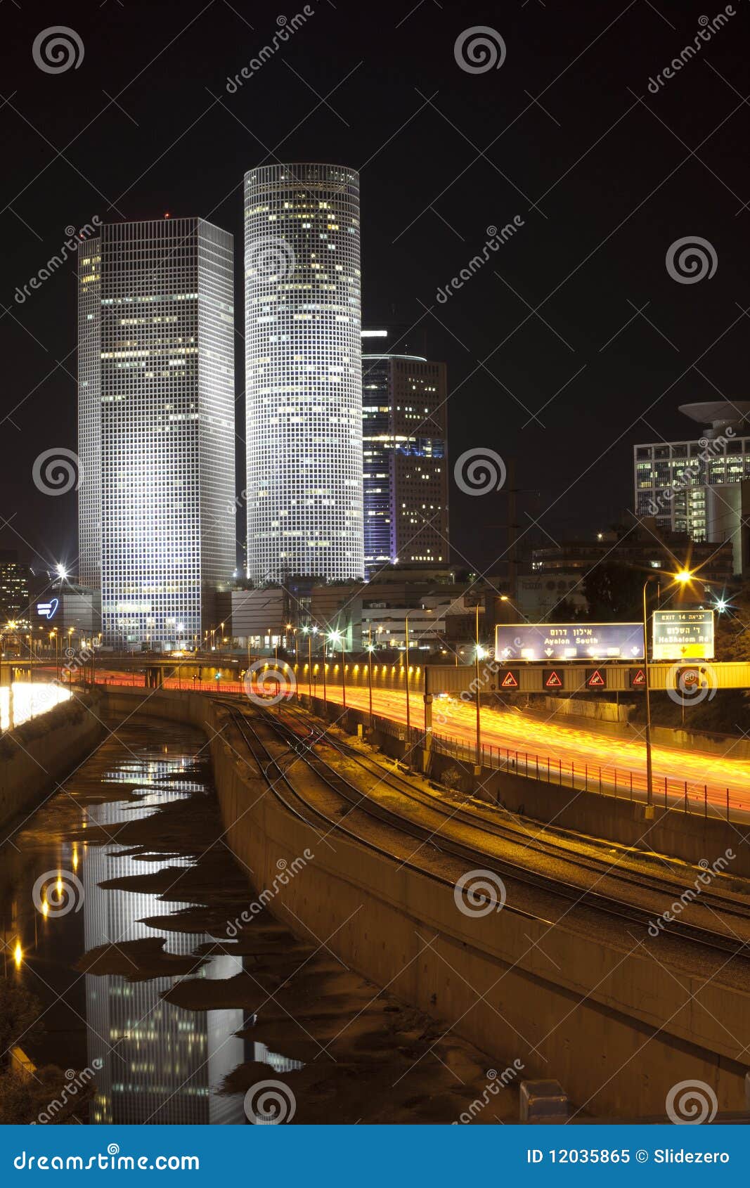 Tel Aviv night city stock image. Image of journey, equipment - 12035865