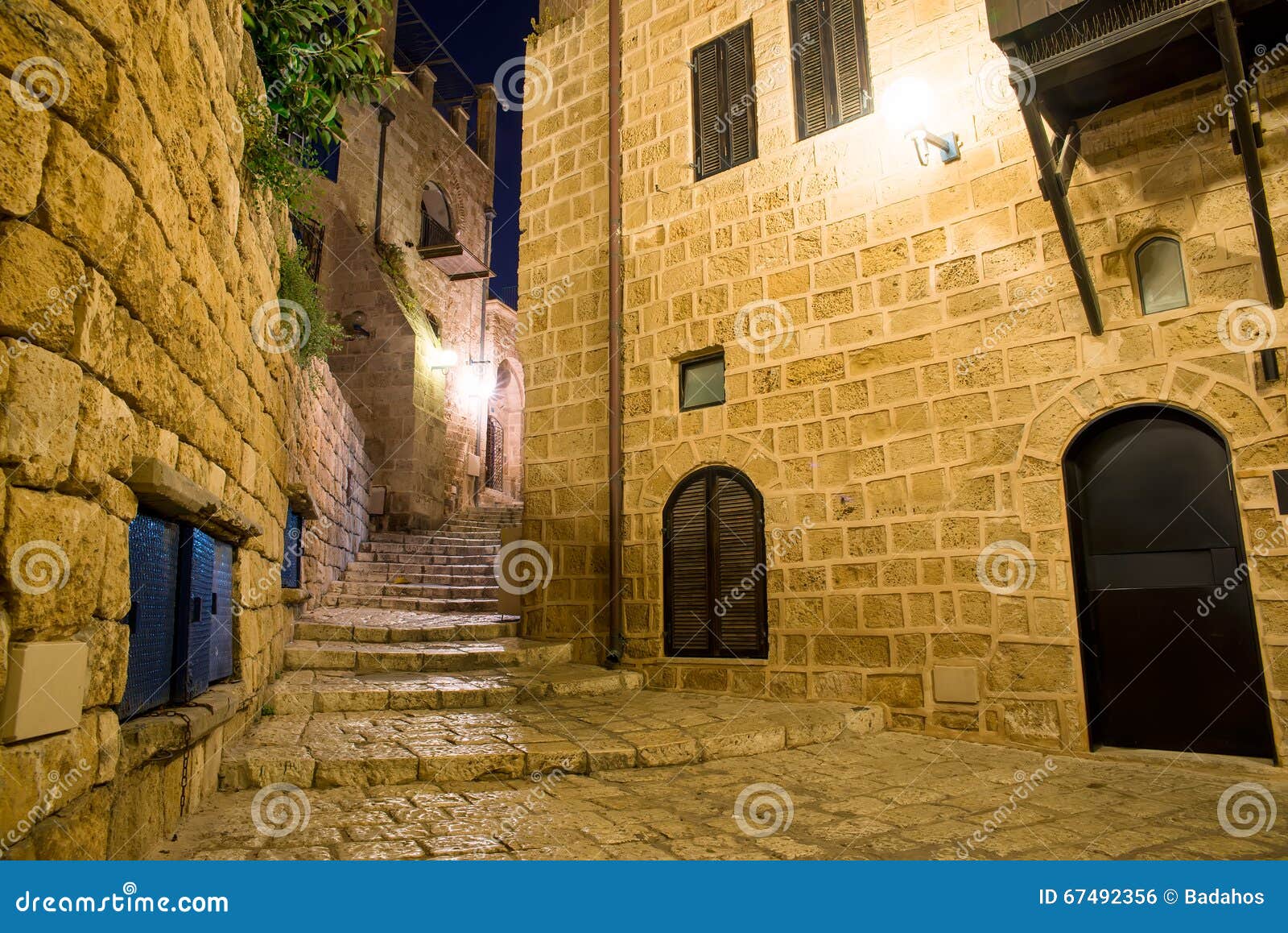 Tel Aviv old city stock photo. Image of house, narrow - 67492356