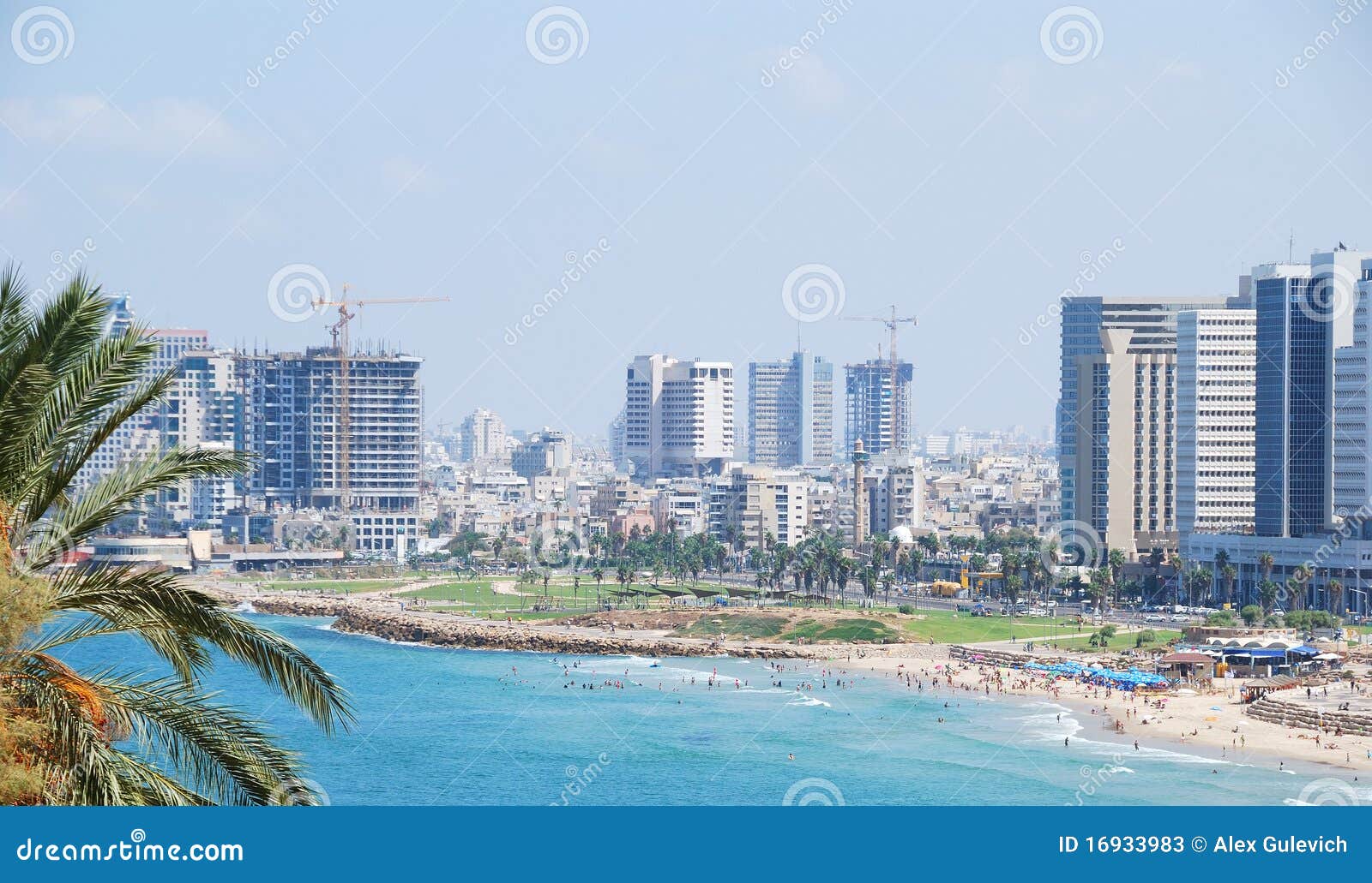 Tel Aviv skyline stock image. Image of ripple, activity - 16933983