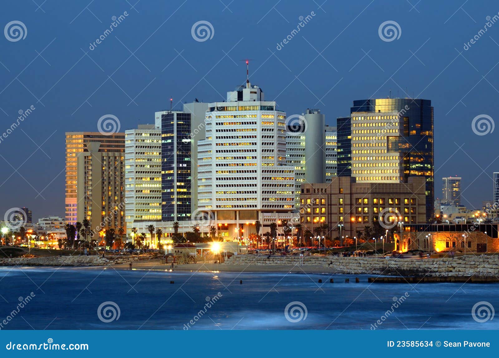 Tel Aviv Skyline stock photo. Image of panoramic, skyline - 23585634