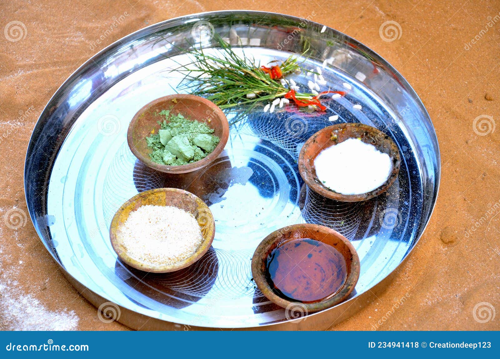 Tel Baan Ritual, Haldi Ceremony in Indian Wedding Stock Photo - Image ...