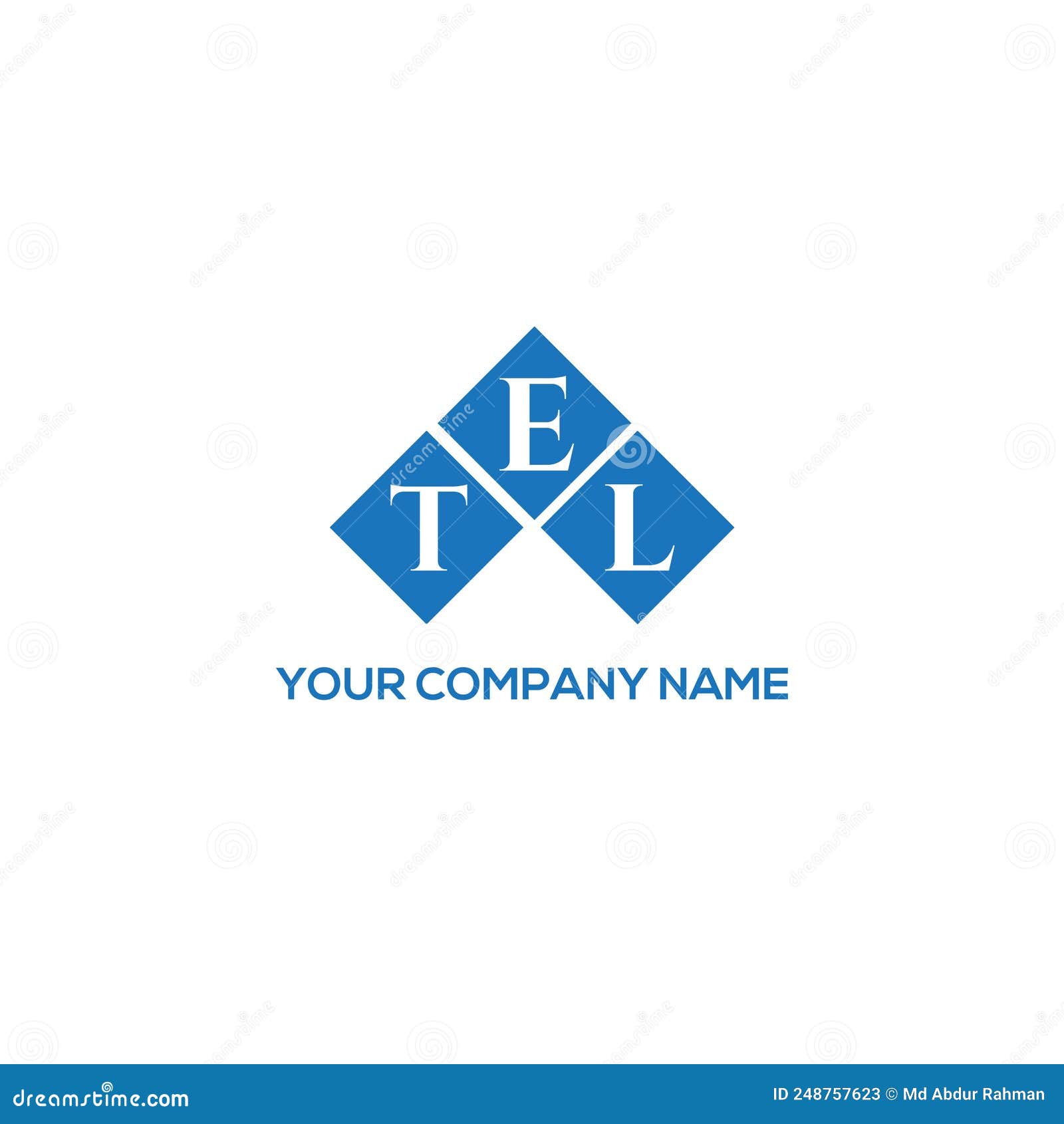 TEL Letter Logo Design on BLACK Background. TEL Creative Initials ...