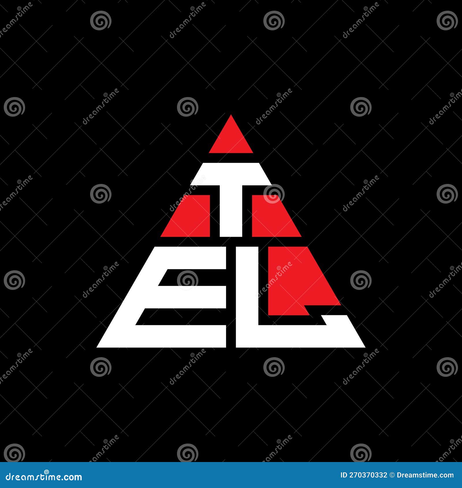 TEL Triangle Letter Logo Design with Triangle Shape. TEL Triangle Logo ...