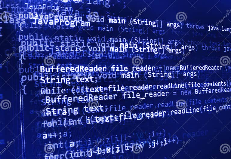 Tela Abstrata De Programação Do Código Do Programador De Software Foto ...