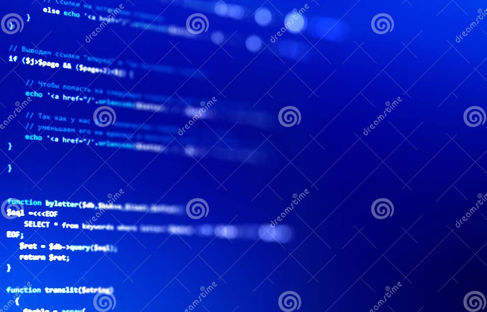 Tela Com Código Do Programador De Software Imagem de Stock - Imagem de ...