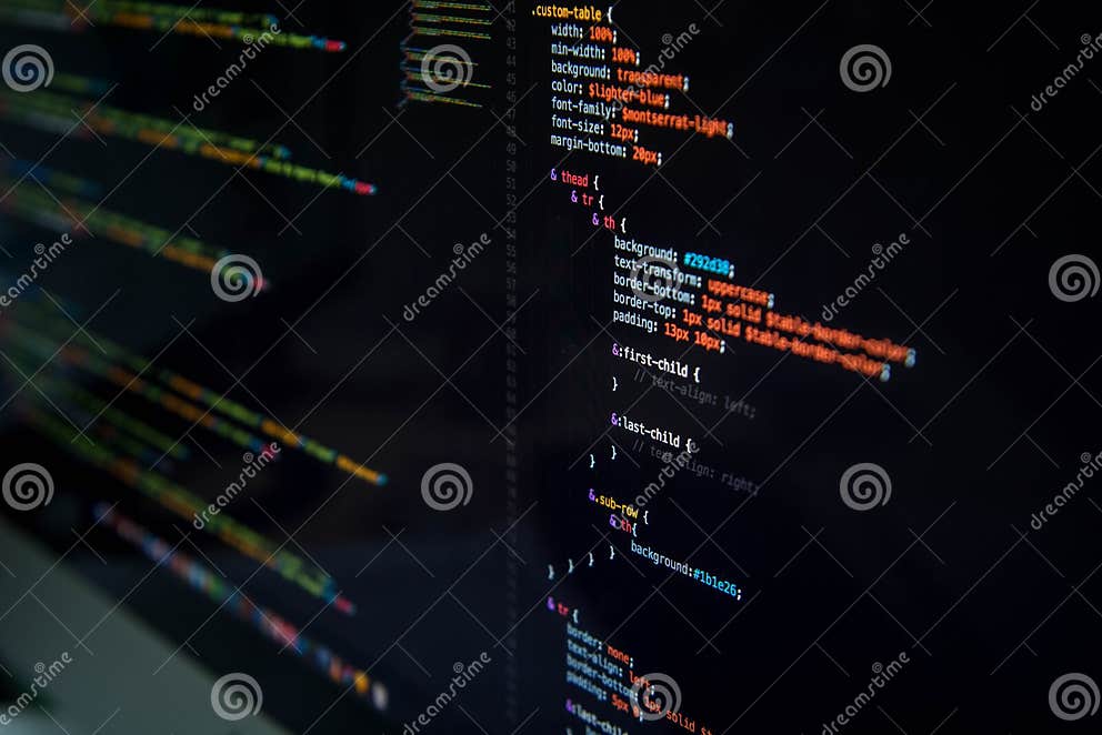 Tela Com O HTML E O Css Que Codificam Nele Ilustração Stock ...
