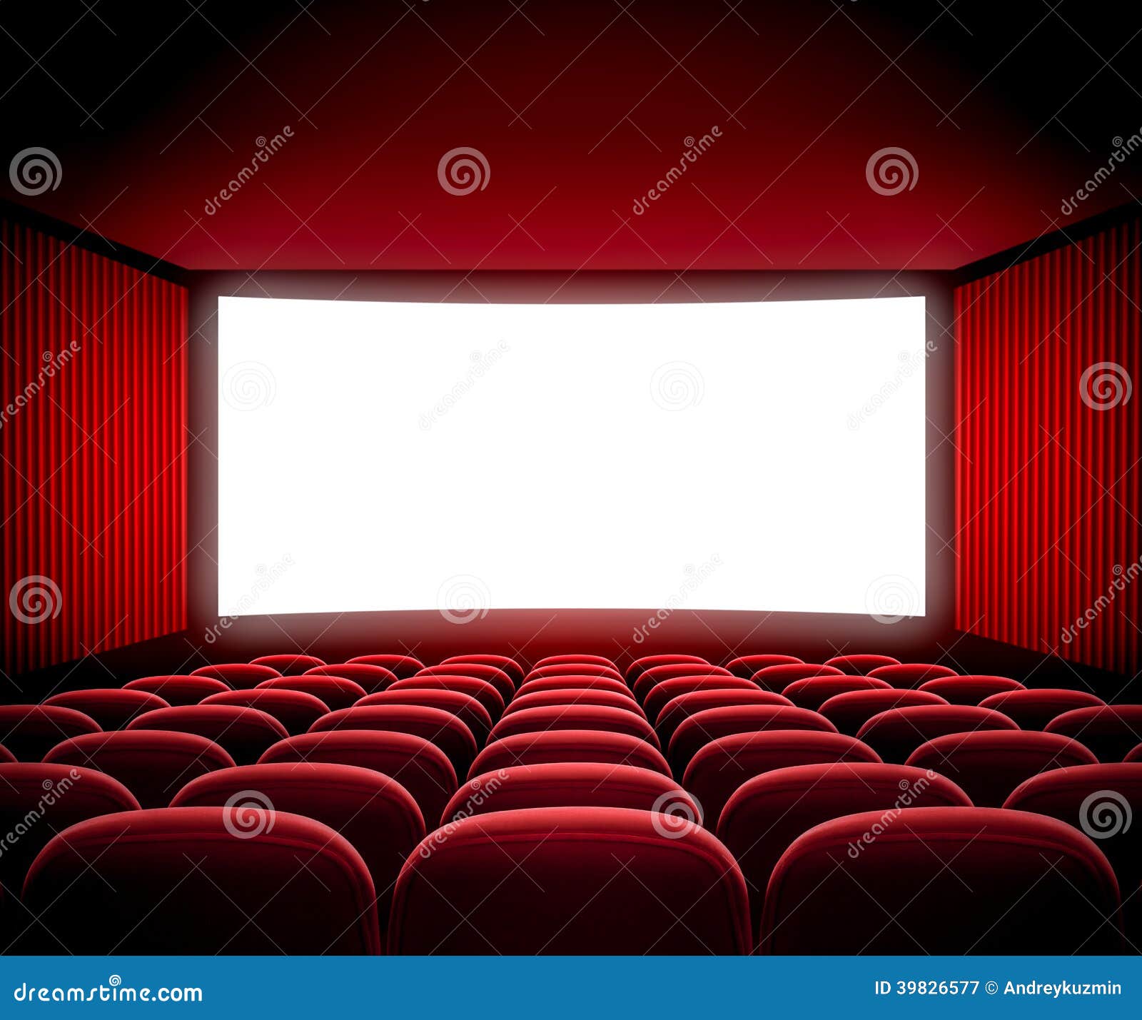Tela de filme do cinema imagem de stock. Imagem de interior - 39826577