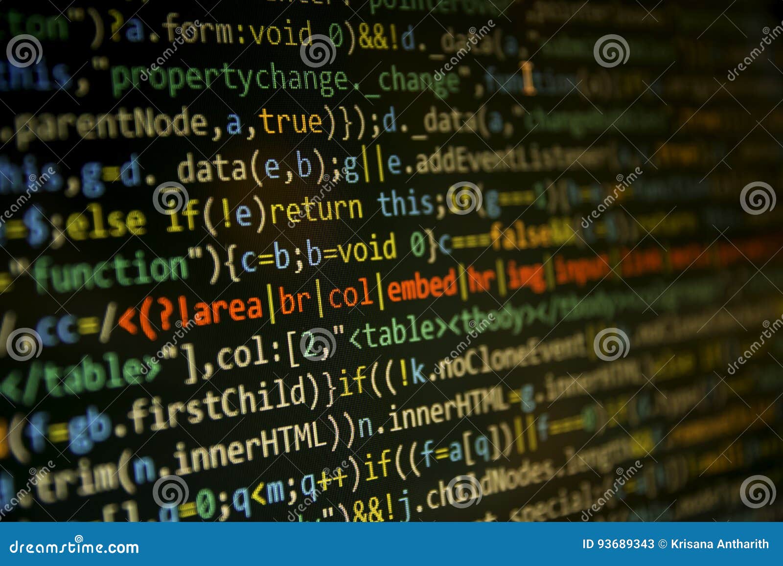 Tela De Programação Do Código Do Programador De Software Computador ...