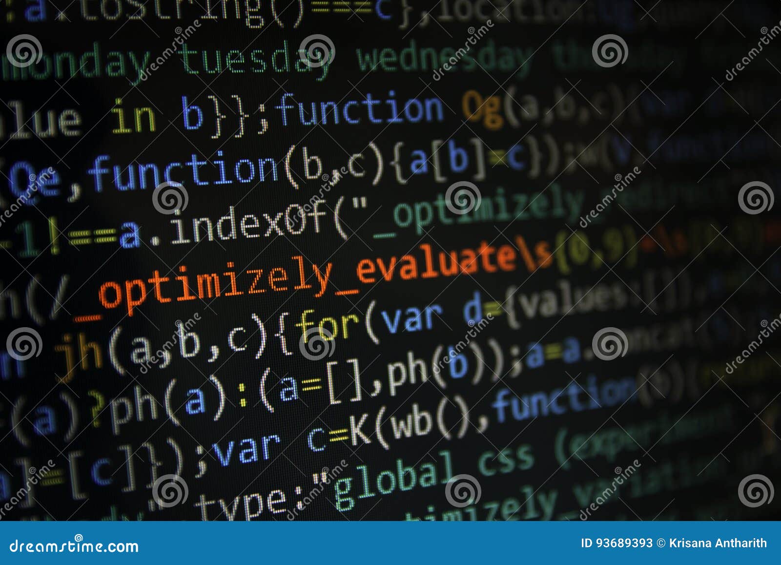 Tela De Programação Do Código Do Programador De Software Computador ...