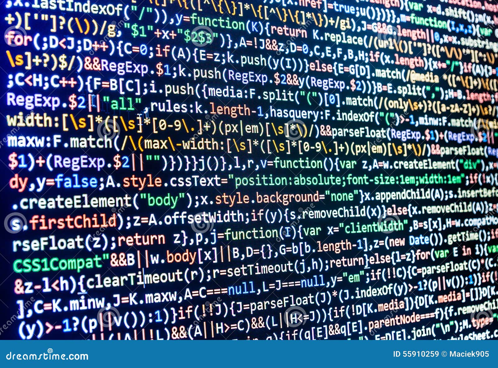 Tela De Programação Do Código Fonte Da Codificação Imagem de Stock ...