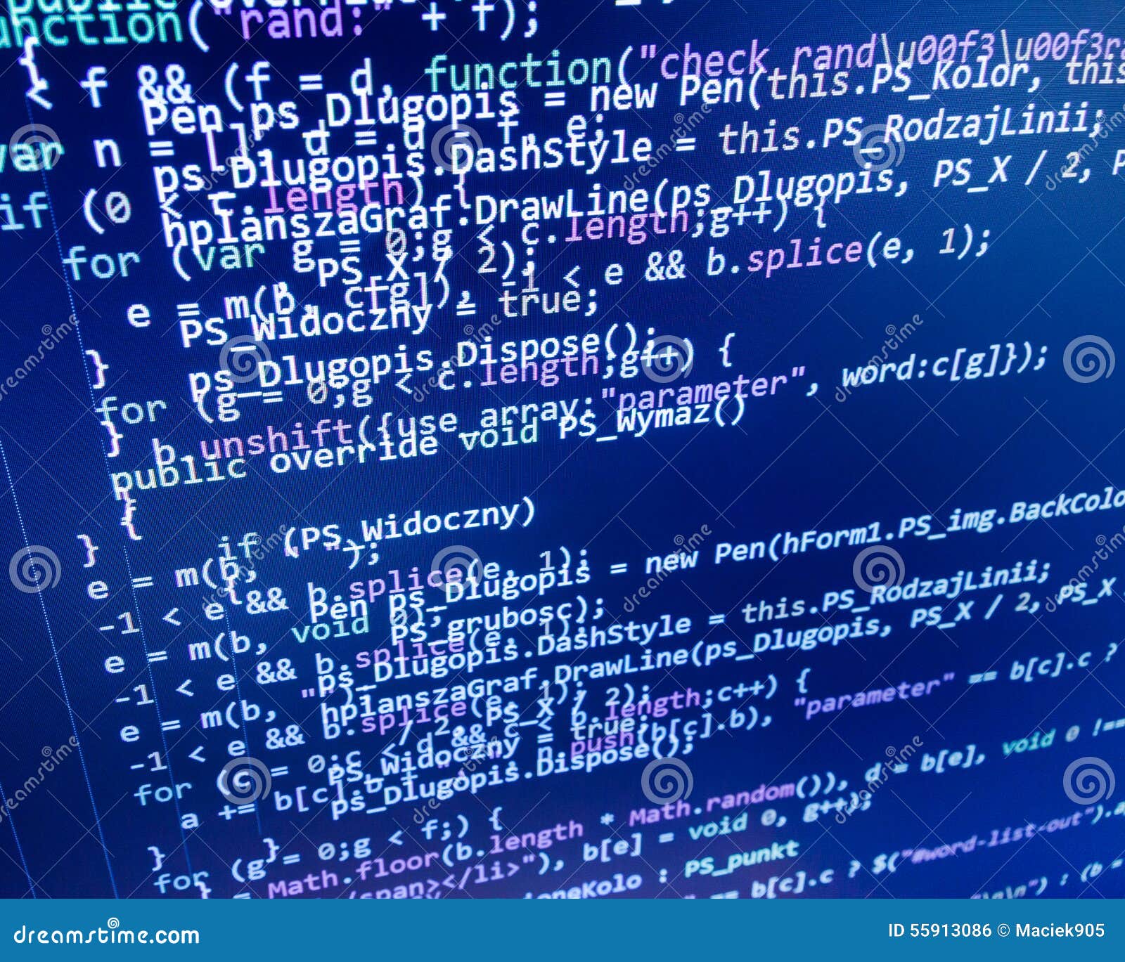 Tela De Programação Do Código Fonte Da Codificação Foto de Stock ...
