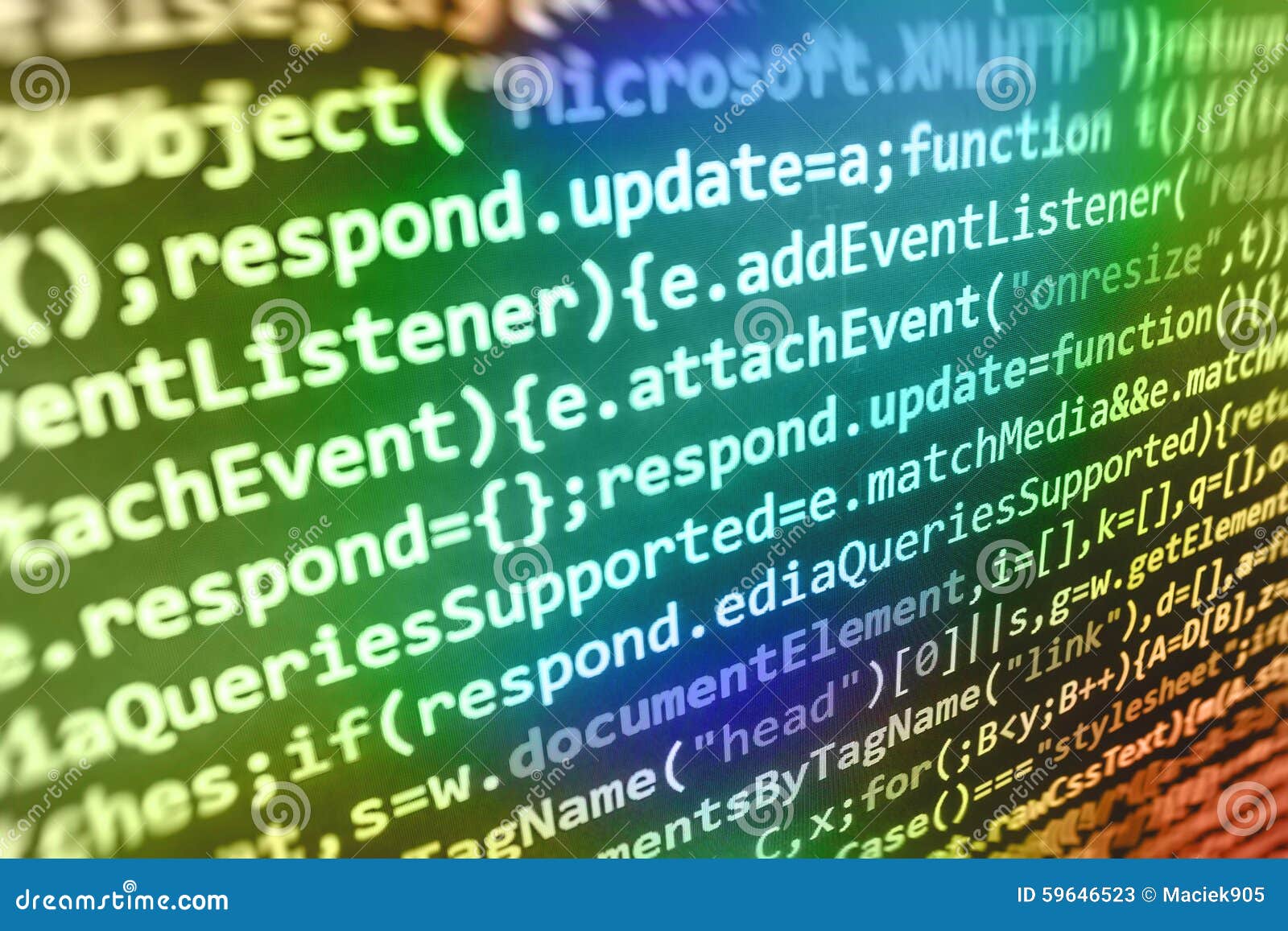Tela De Programação Do Código Fonte Da Codificação Ilustração Stock ...