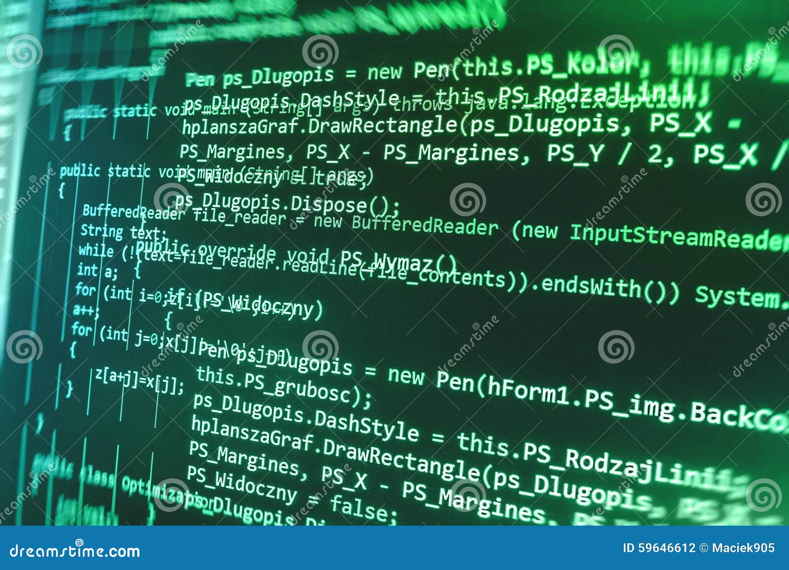 Tela De Programação Do Código Fonte Da Codificação Ilustração Stock ...