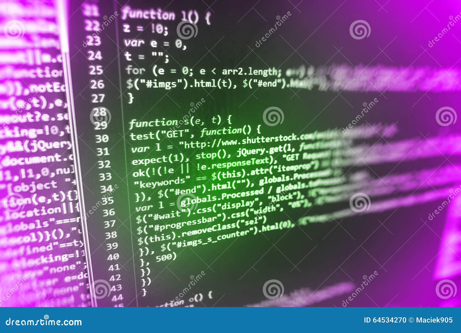 Tela De Programação Do Código Fonte Da Codificação Foto de Stock ...