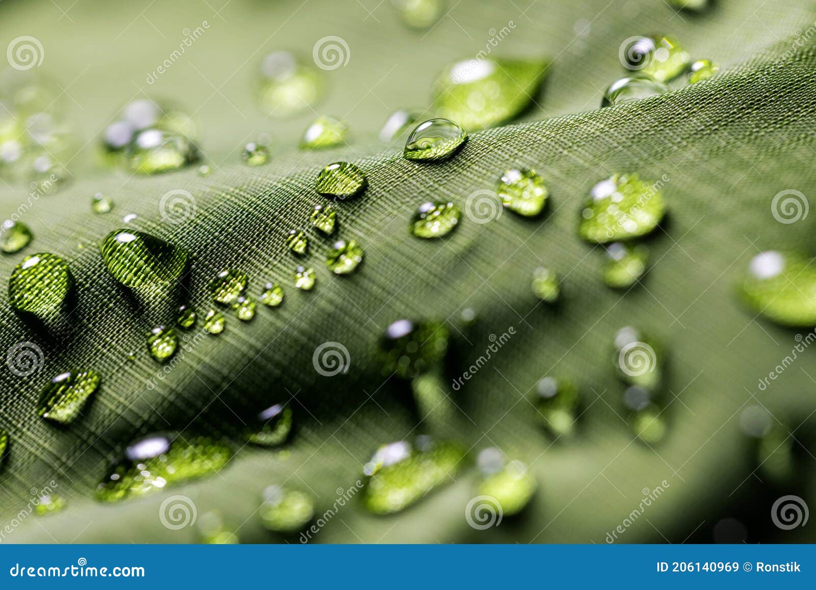 Tela Impermeable Textil Resistente Al Agua Con Gotas De Agua Imagen de ...
