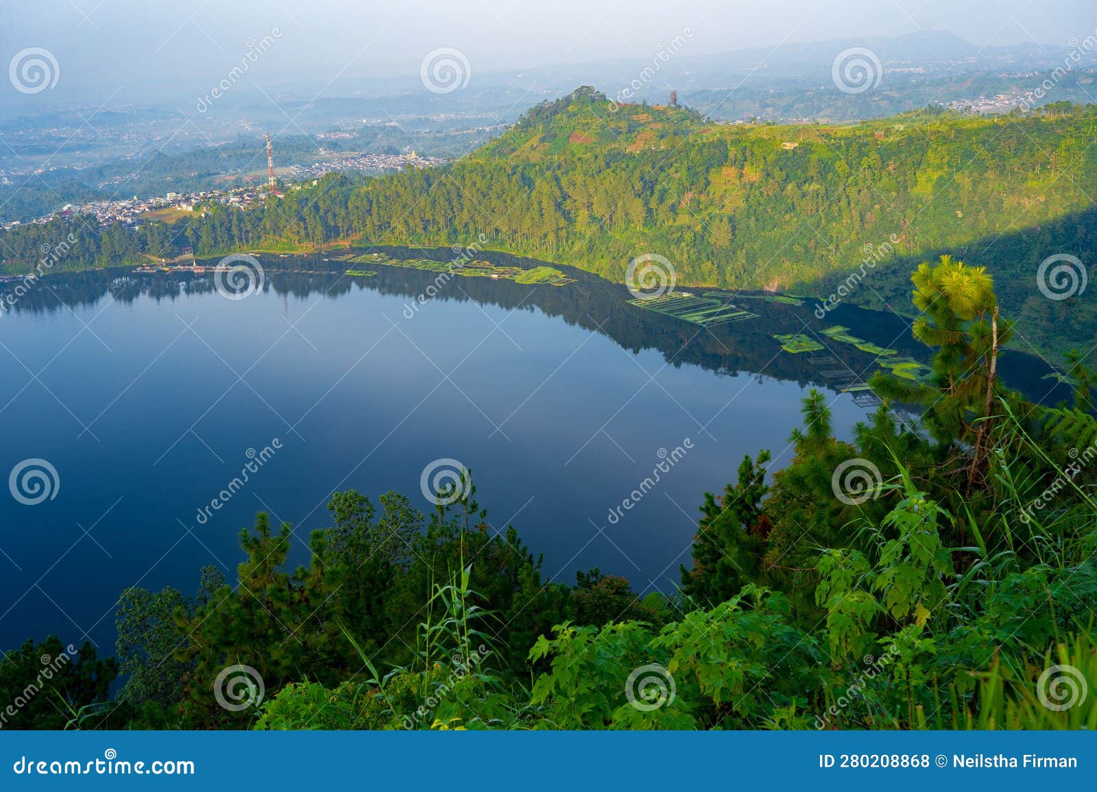 Telaga Menjer or Lake Menjer in Wonosobo, Central Java, Indonesia Stock ...