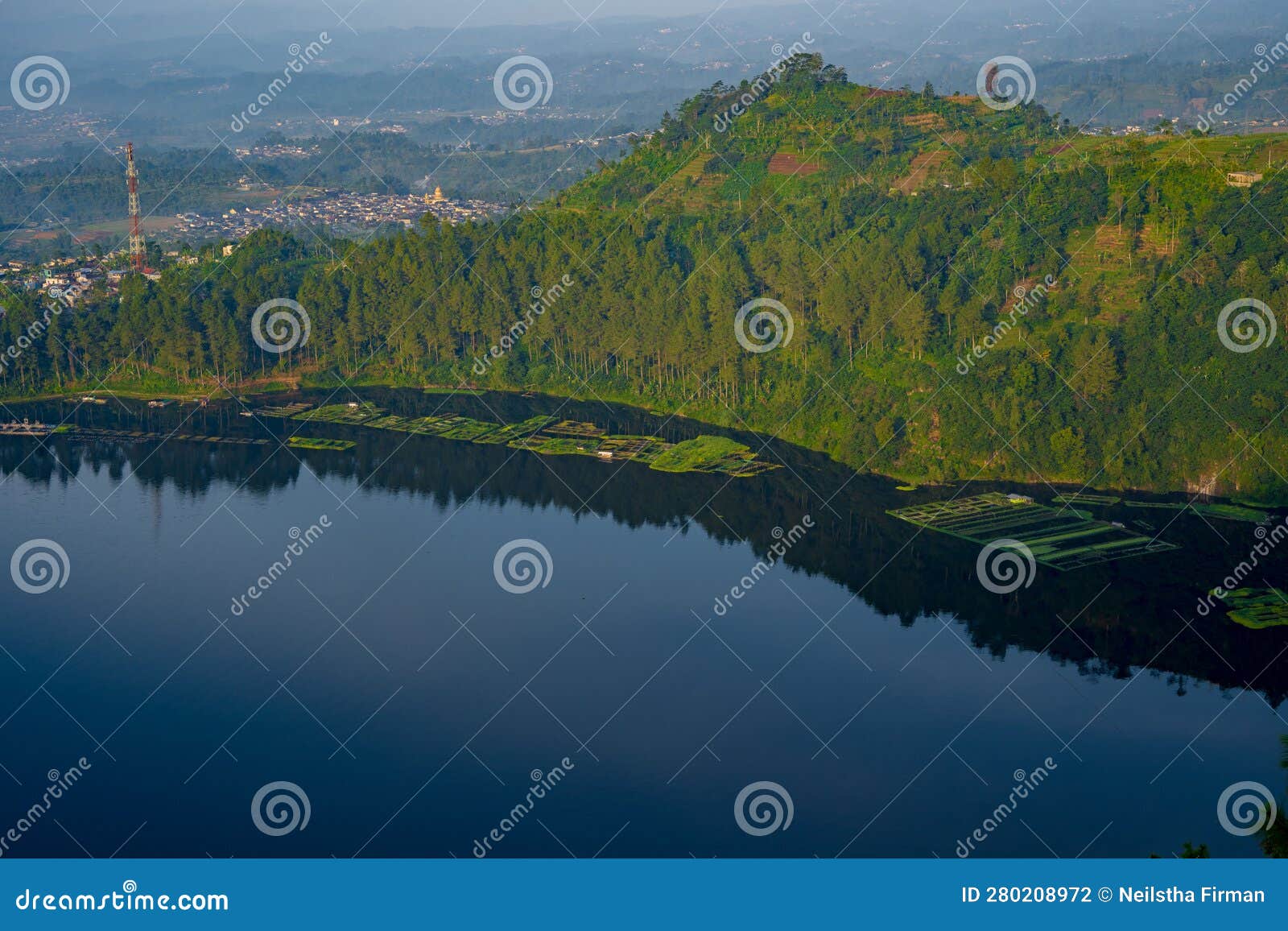 Telaga Menjer or Lake Menjer in Wonosobo, Central Java, Indonesia Stock ...