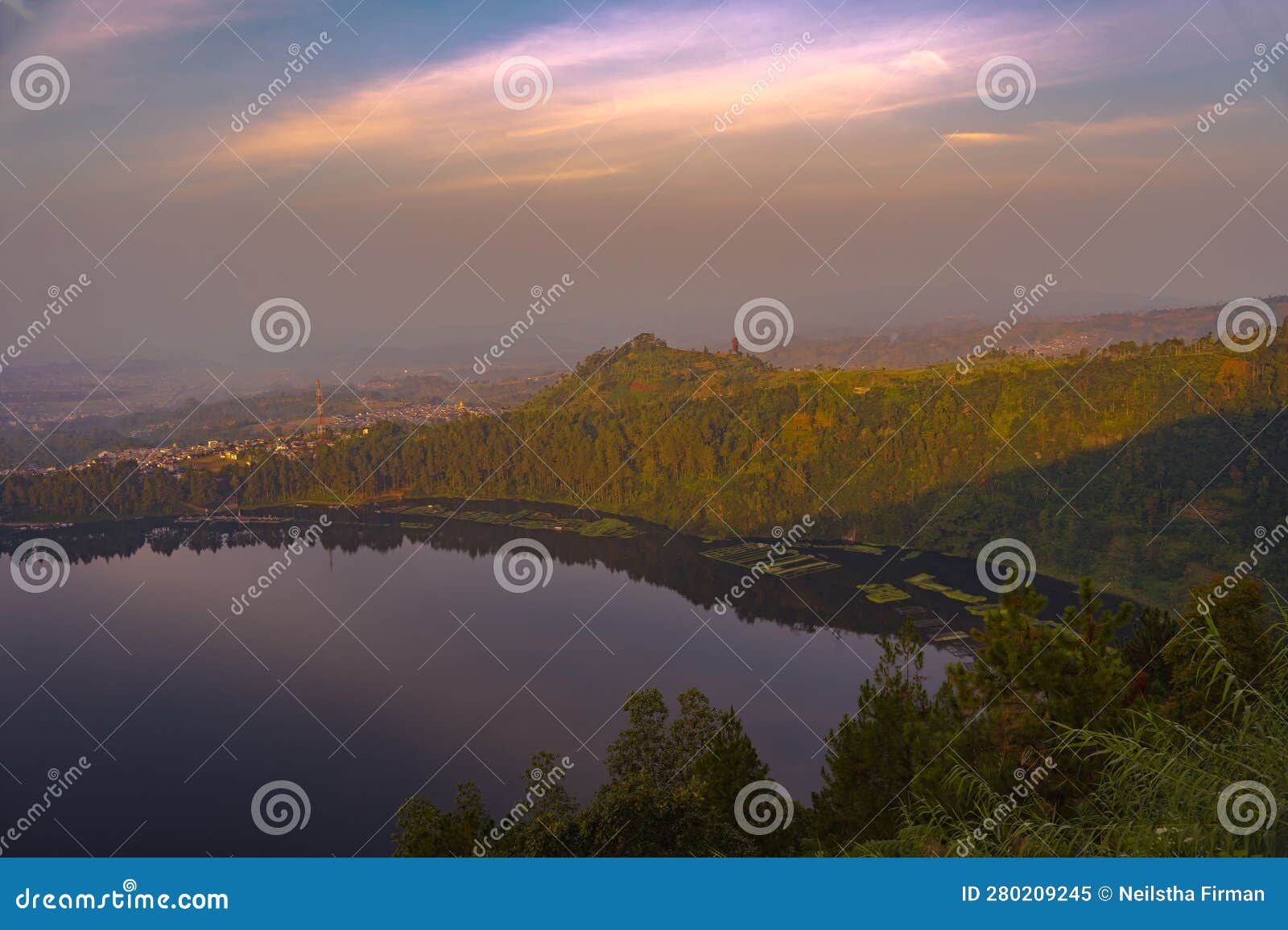 Telaga Menjer or Lake Menjer in Wonosobo, Central Java, Indonesia Stock ...