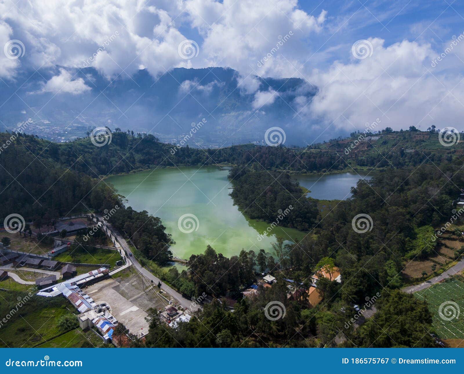 Telaga Warna in the Highlands of Dieng, Central Java, Indonesia ...
