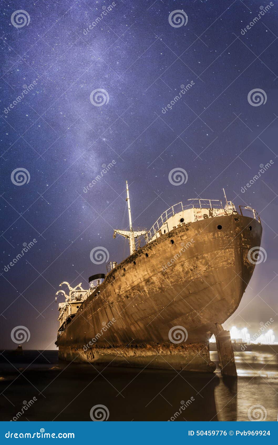 Telamon Wreck Underneath the Milky Way Stock Photo - Image of astro ...