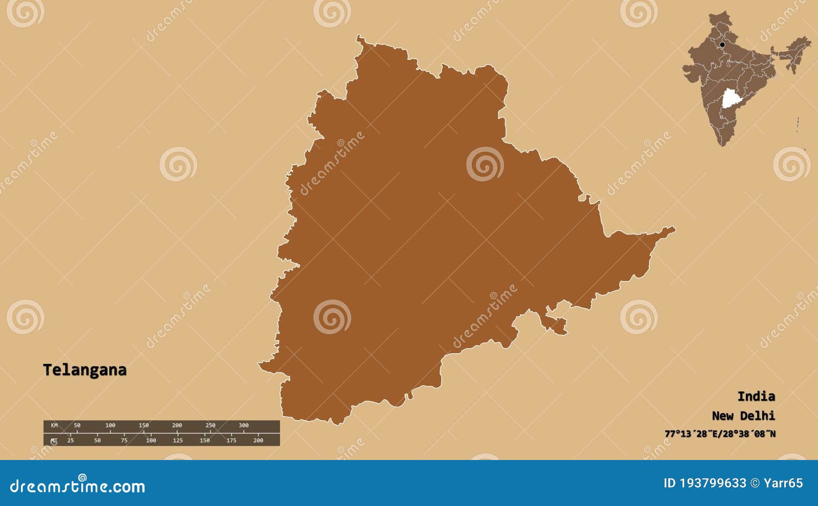 Telangana, State of India, Zoomed. Pattern Stock Illustration ...