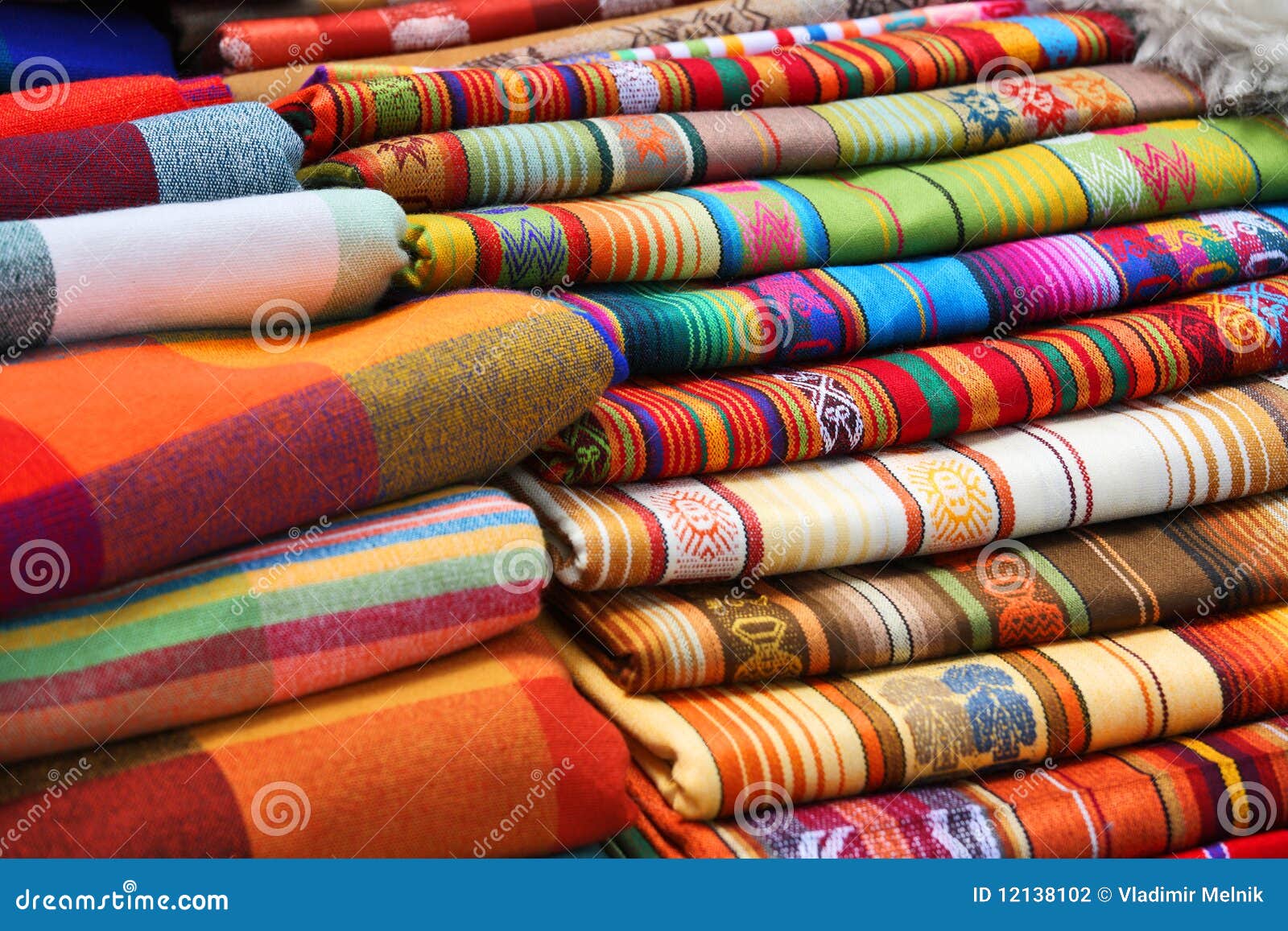 Telas Tradicionais (peruanas) Do Ecuadorian Foto de Stock - Imagem de ...