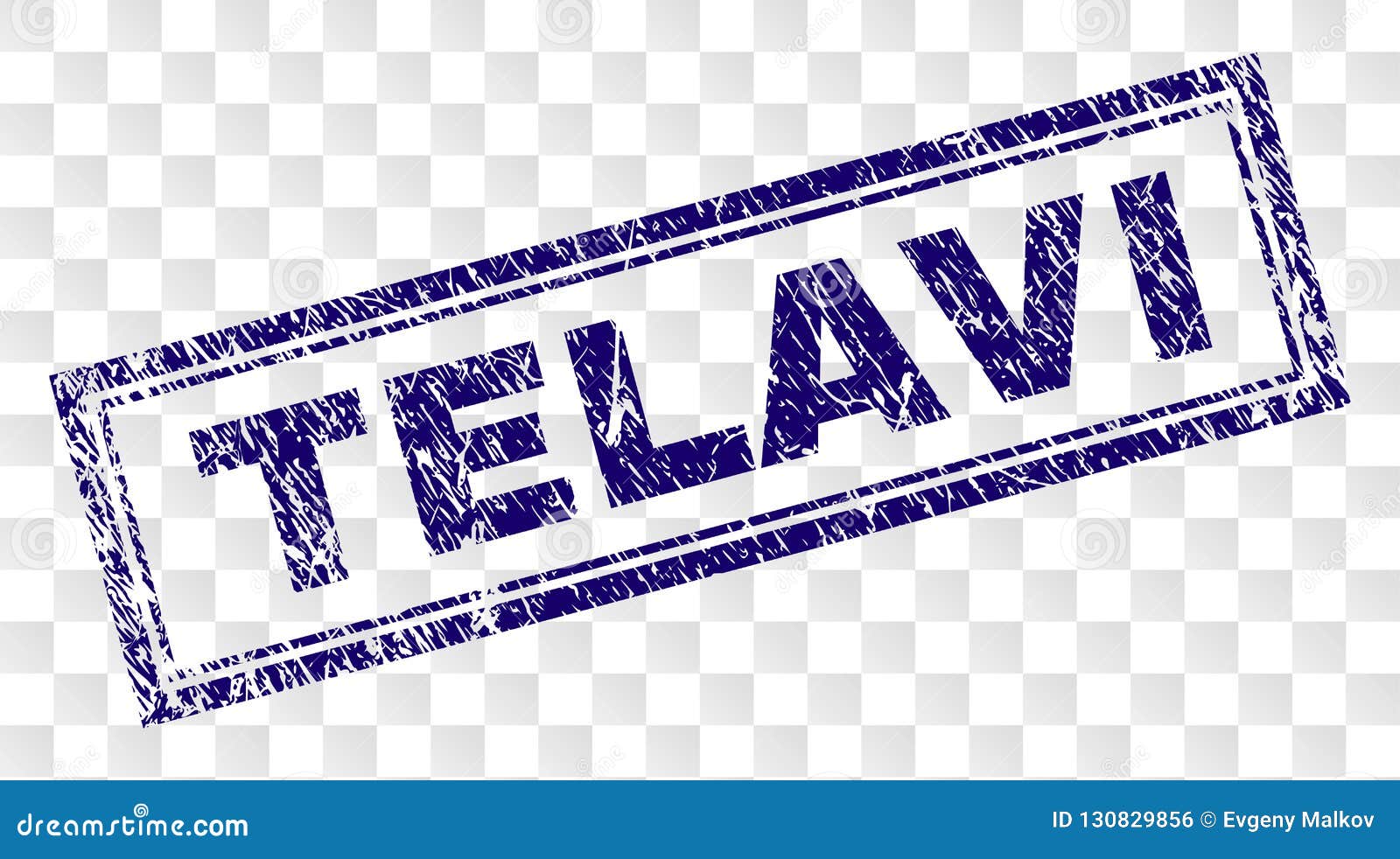 Grunge TELAVI Rectangle Stamp Stock Vector - Illustration of grainy ...