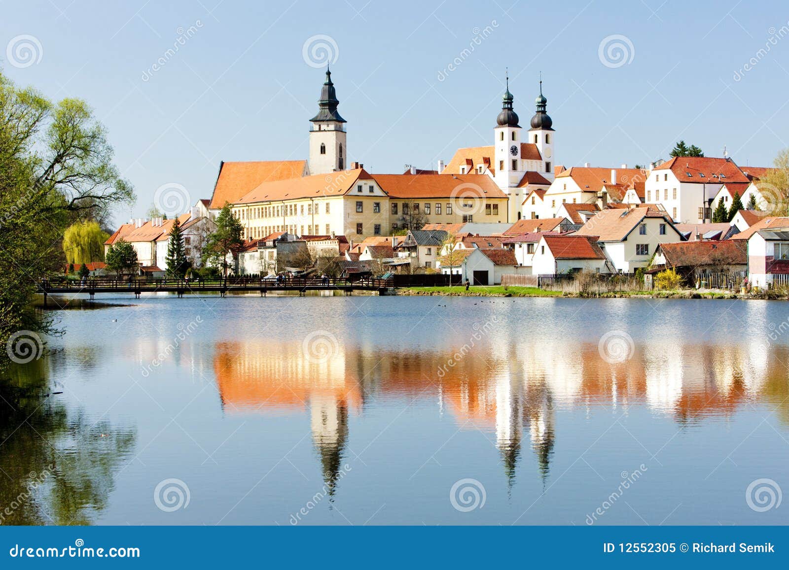 Telc stock image. Image of church, cityscapes, heritage - 12552305