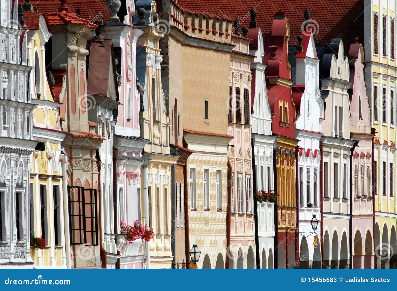 Telc stock image. Image of history, czech, ornament, bohemia - 15456683