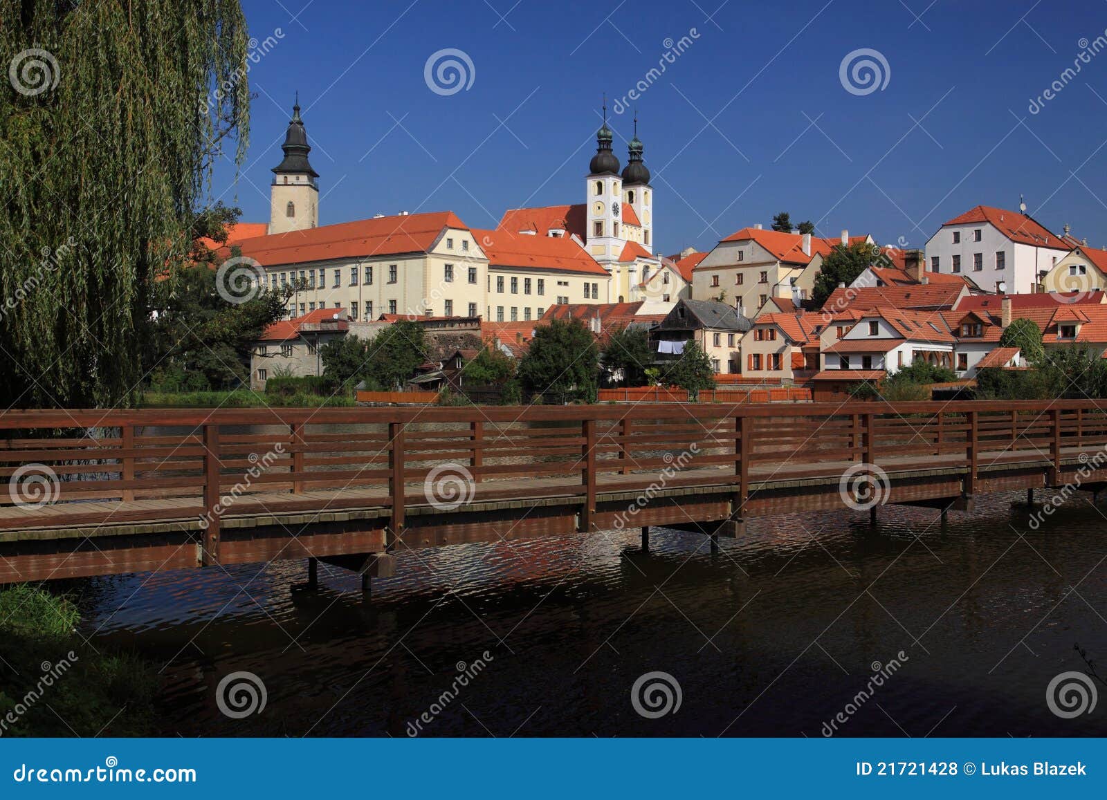 Telc castle stock photo. Image of czech, telc, water - 21721428