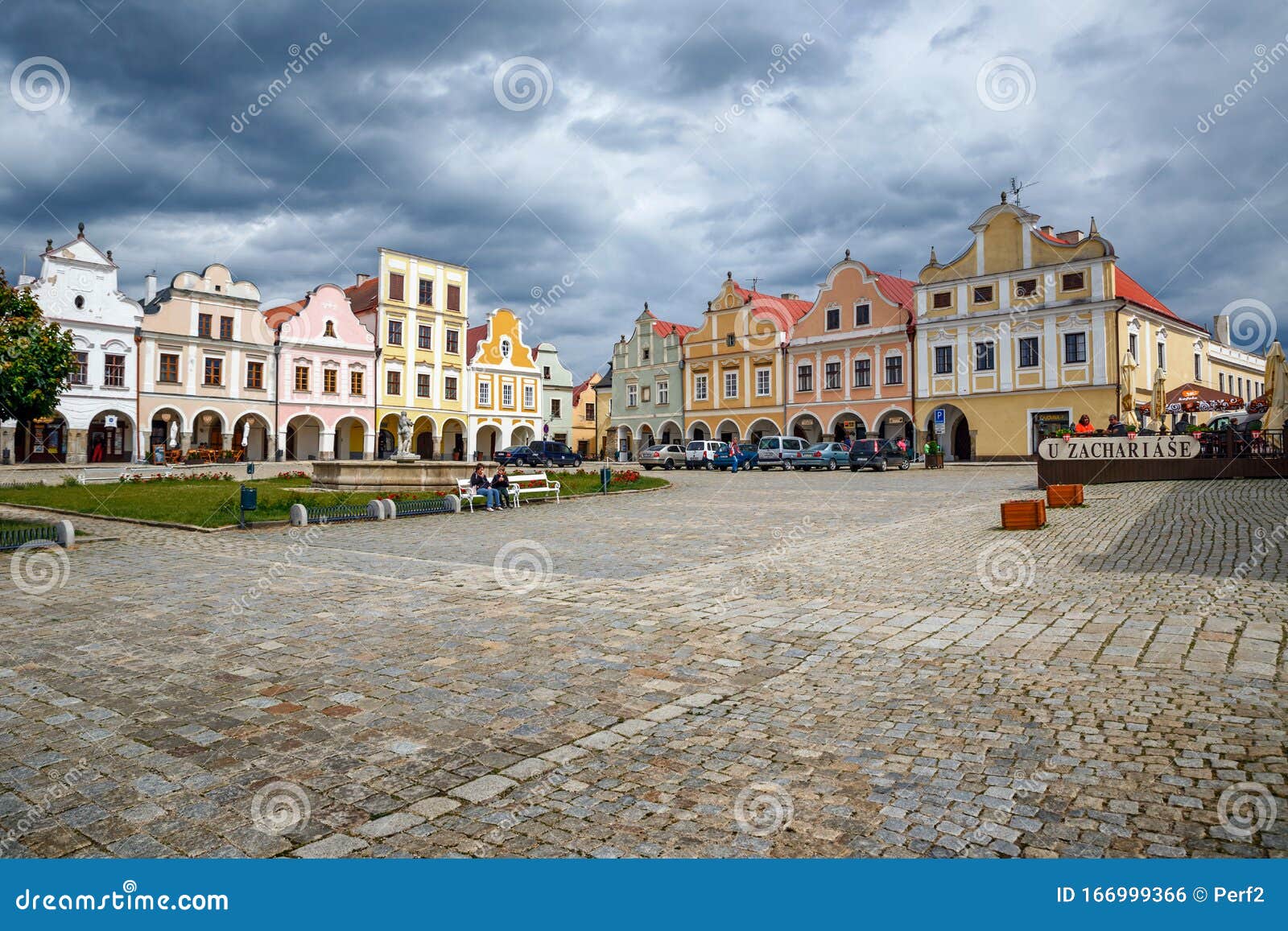 Telc, square editorial photo. Image of telc, center - 166999366