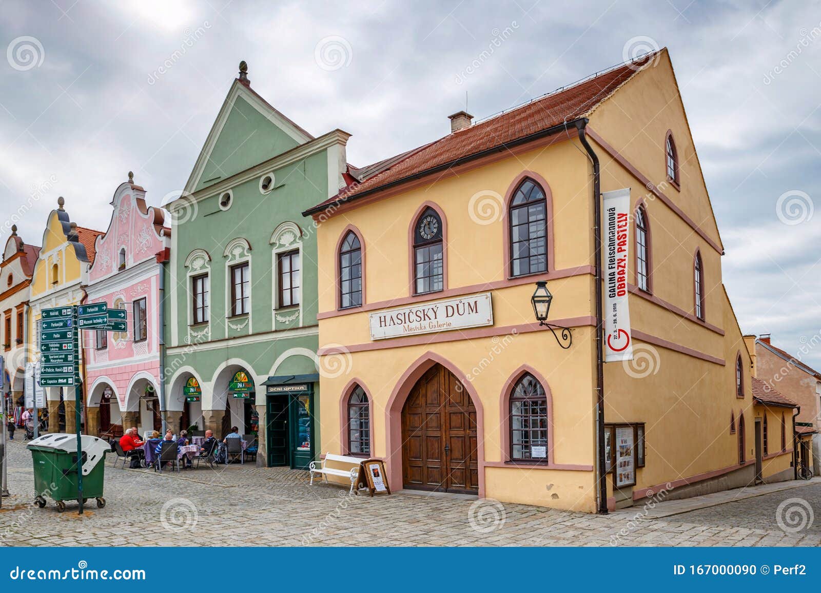 Telc, square editorial image. Image of czech, history - 167000090