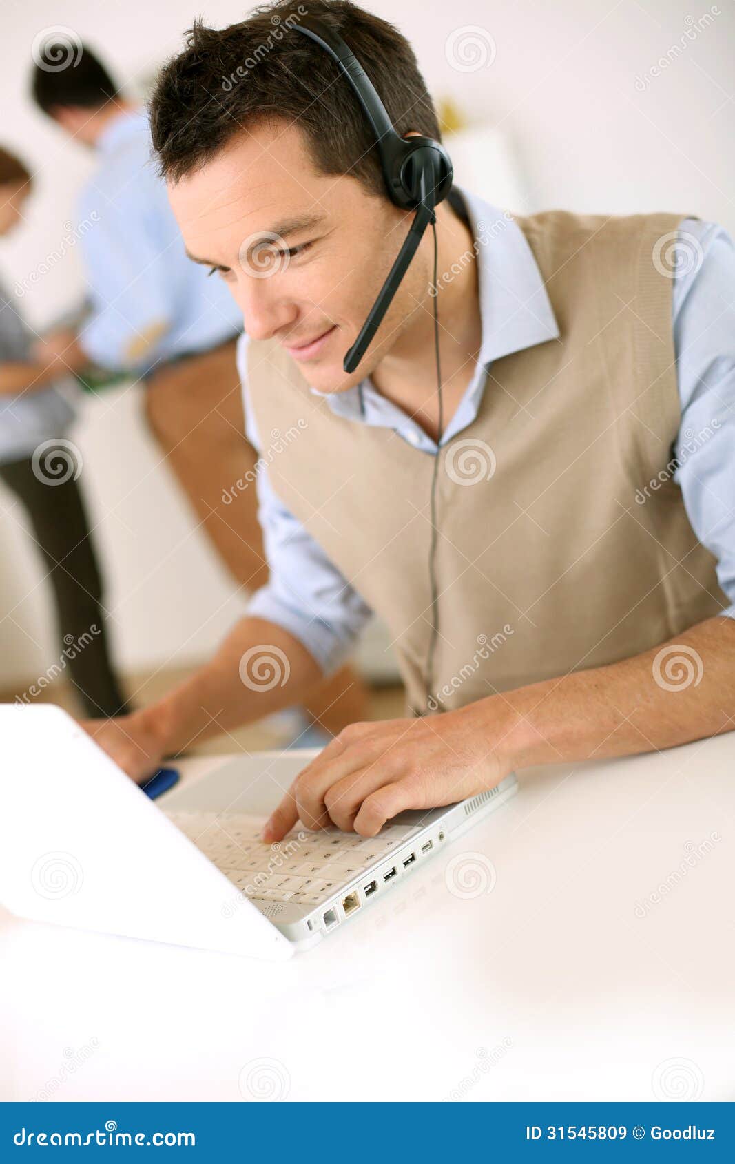 Tele-assistant on the Phone Stock Image - Image of callcenter, office ...