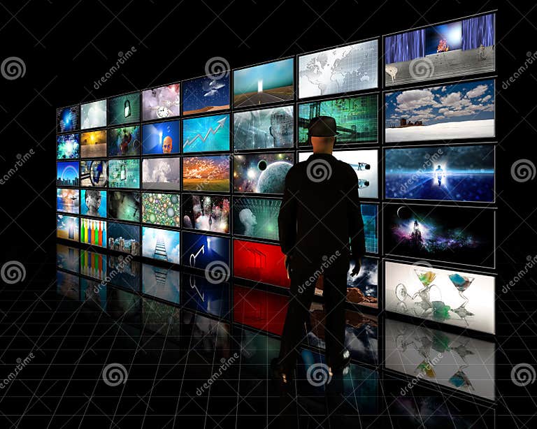 Tele Screens stock illustration. Illustration of broadcast - 12946846