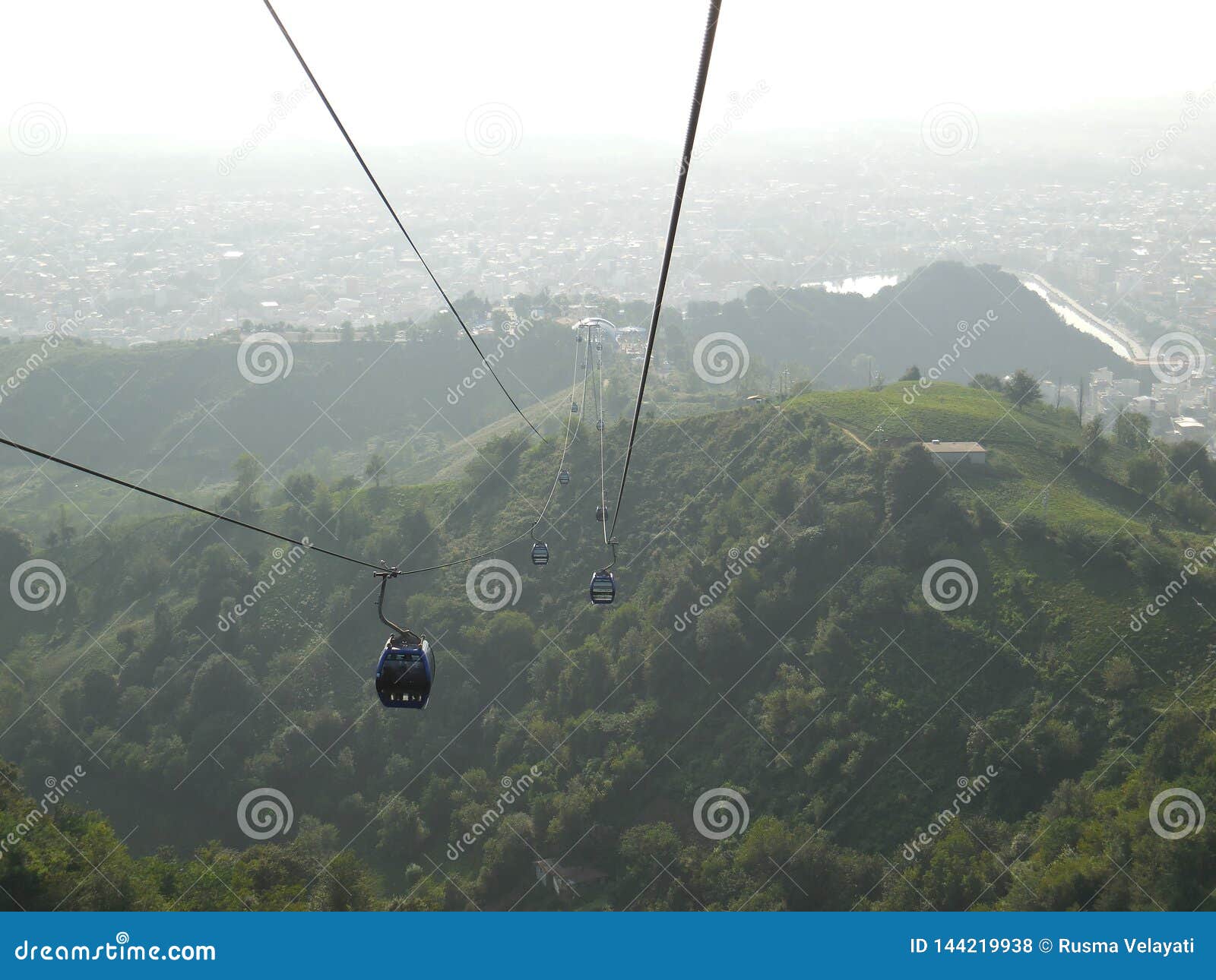 Telecabin is in North of Iran, Gilan Stock Photo - Image of cable ...