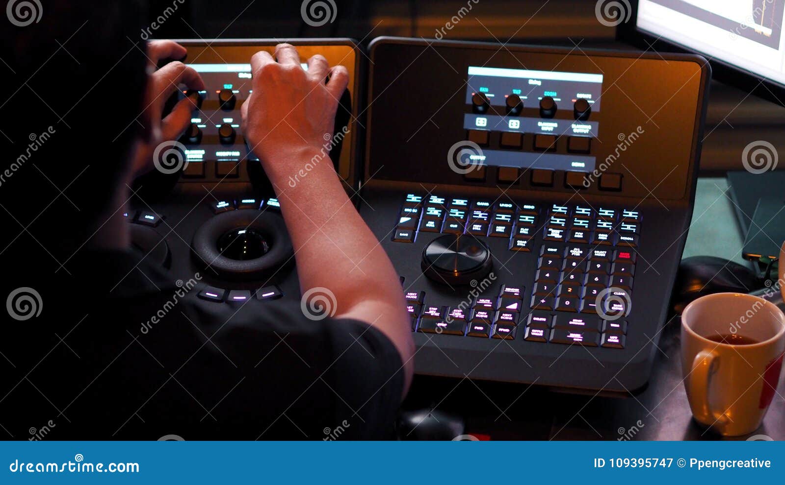 Telecine Controller Machine for Edit Color on Digital Video Stock Image ...