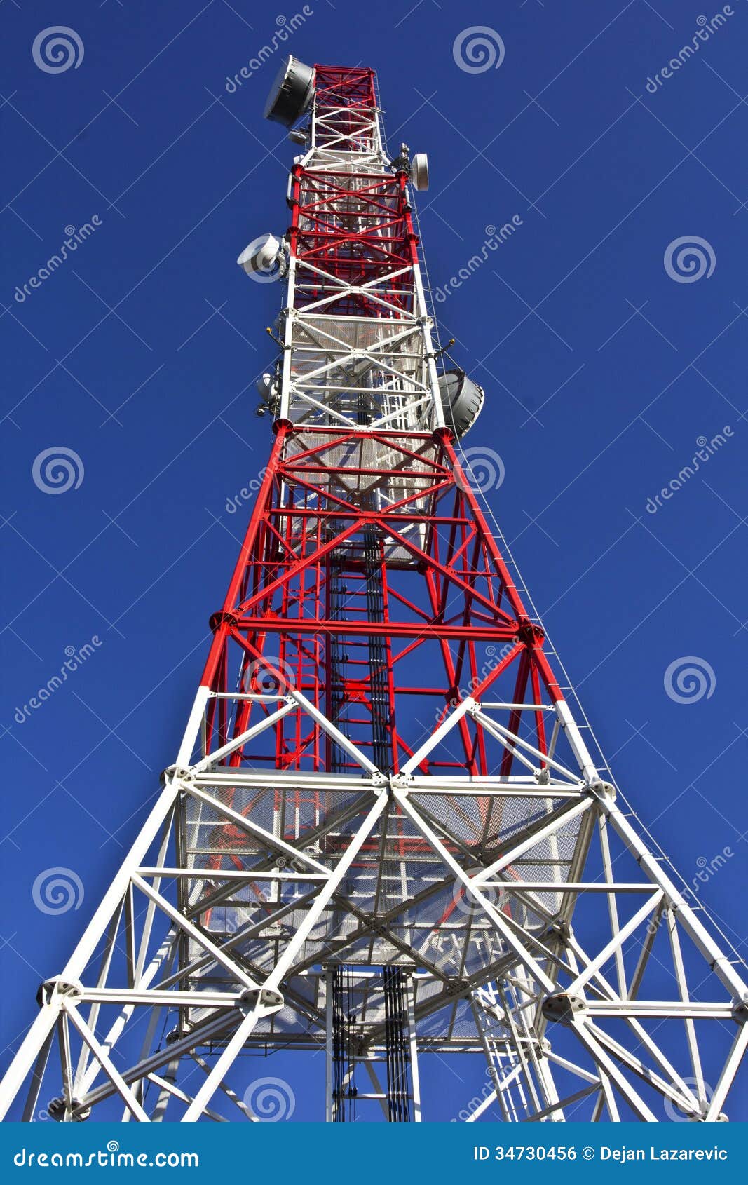 Telecom Antenna stock photo. Image of broadcasting, blue - 34730456
