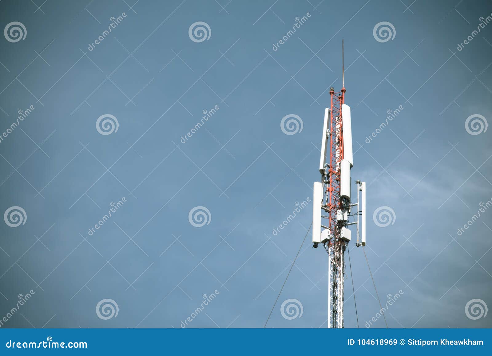 Telecom Blue Sky Background Stock Image - Image of network, receiver ...