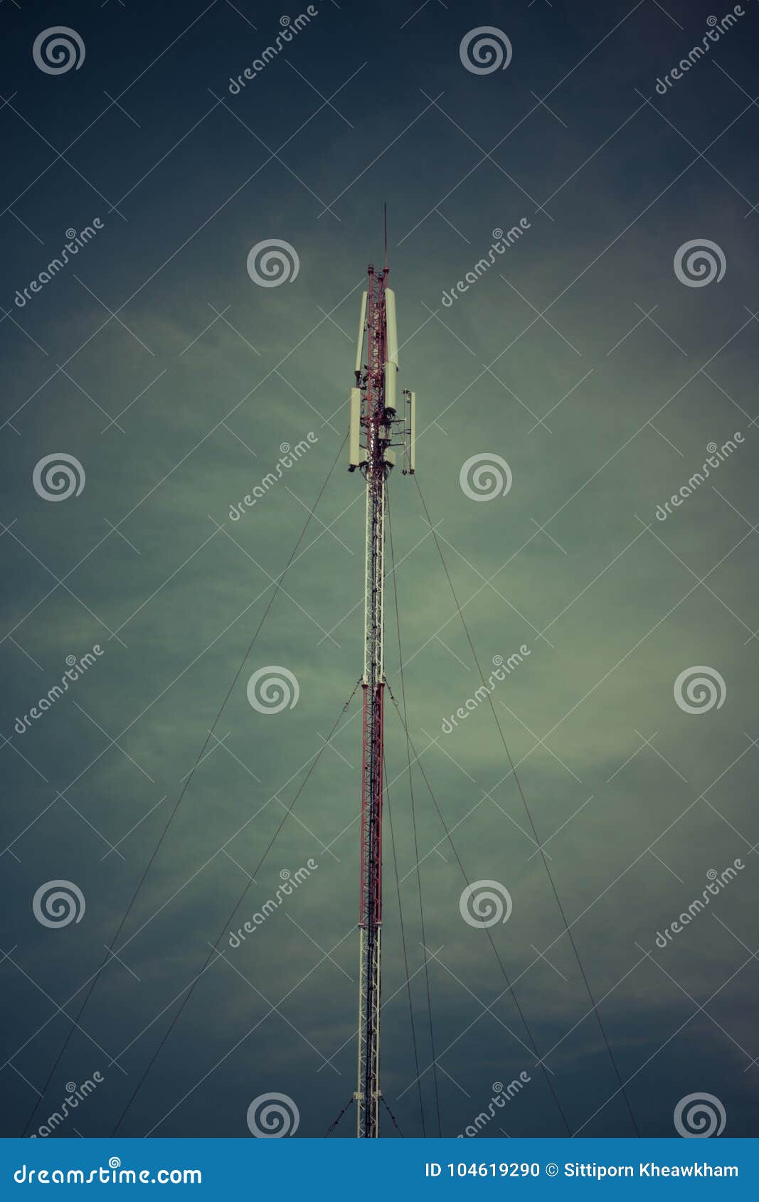 Telecom Blue Sky Background Stock Photo - Image of receiver, antenna ...