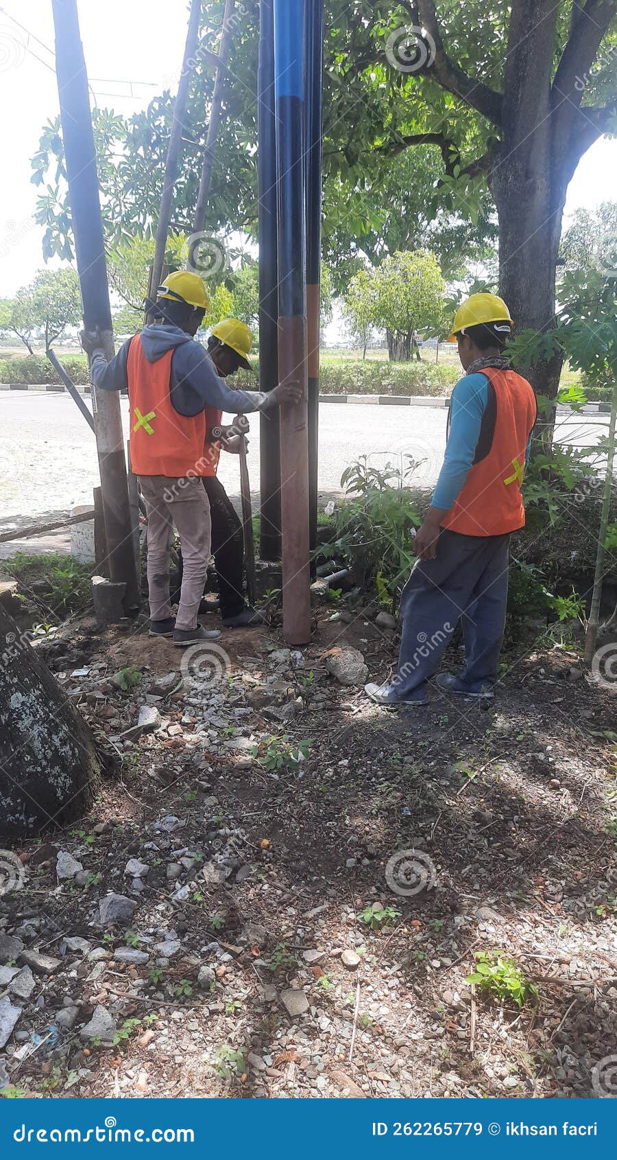Telecom Cable Pole Installation for Smart City Editorial Stock Image - Image of sculpture, smart ...