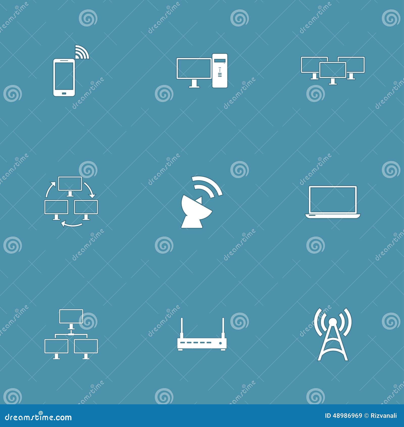 Telecom Communication Vector Icon Set 2 Stock Vector - Illustration of ...