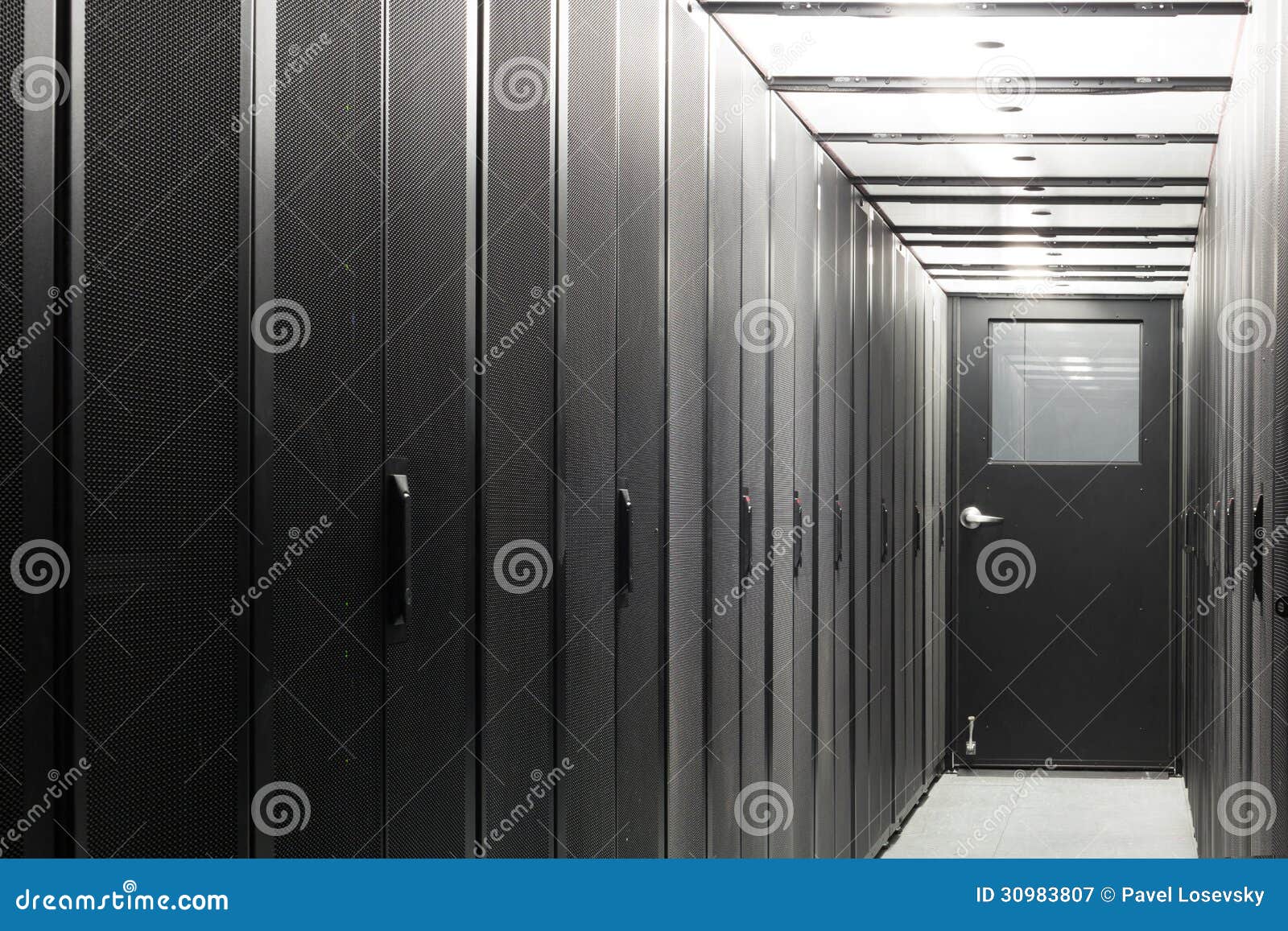 Telecom equipment in racks stock image. Image of network - 30983807