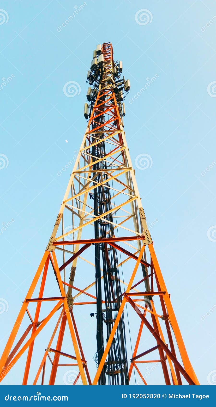 Telecom Line for Network Transmission Stock Photo - Image of global ...