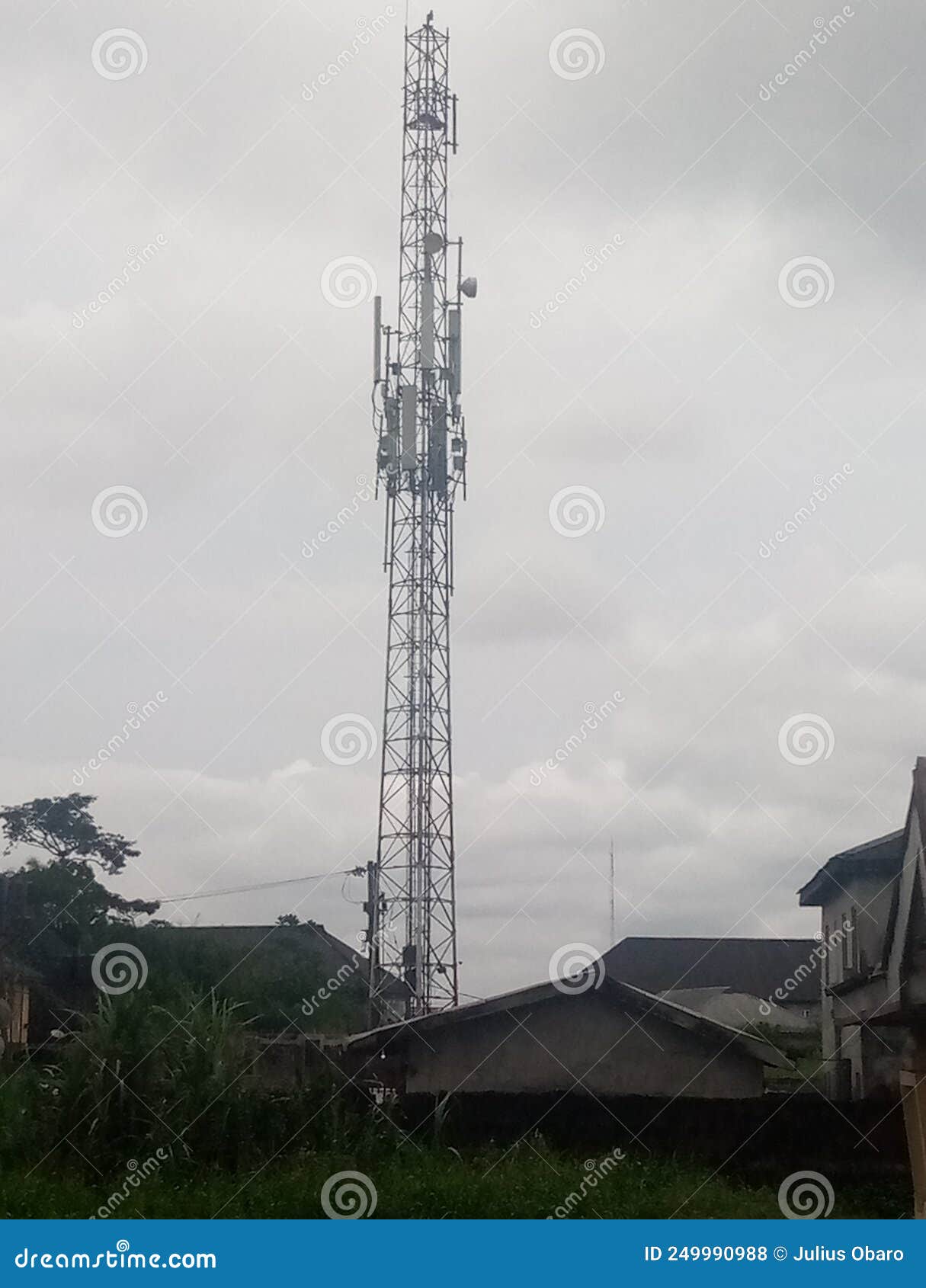 Telecom Mast Over and Above Stock Photo - Image of wind, skyscraper ...
