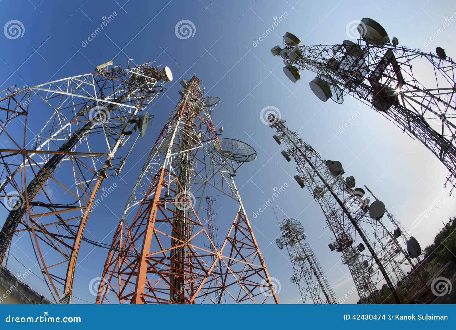 Telecom pole stock photo. Image of communication, link - 42430474