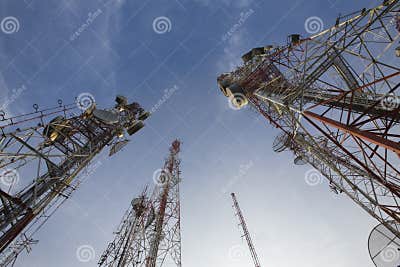 Telecom pole stock image. Image of telecom, link, network - 45506081