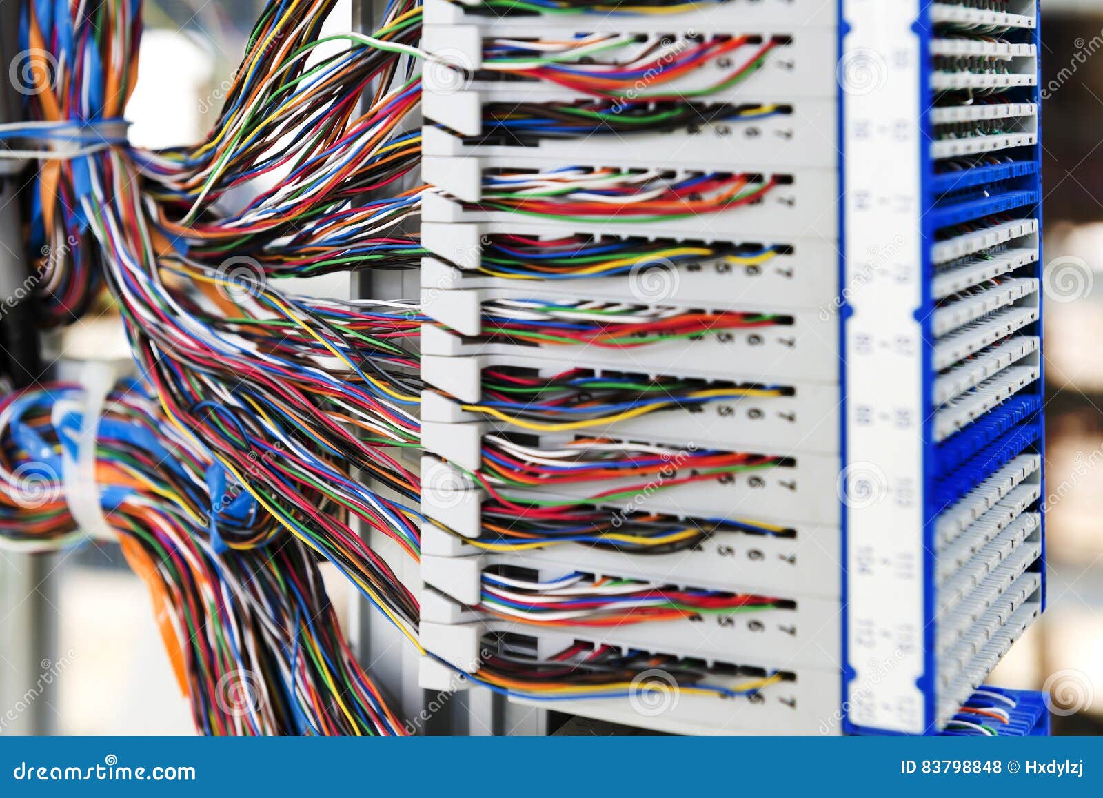 The Telecom Room Switches and Cables Stock Photo - Image of plug, cat5 ...