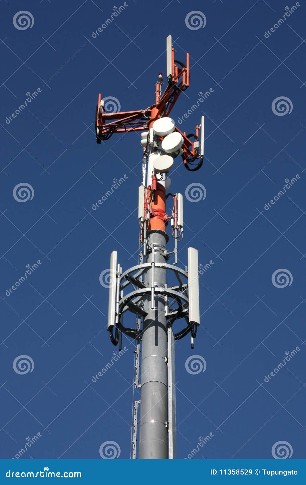 Telecom tower stock image. Image of transmission, telephony - 11358529